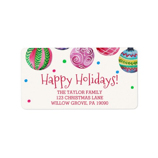 Holiday Ornament Christmas Label | Zazzle.com
