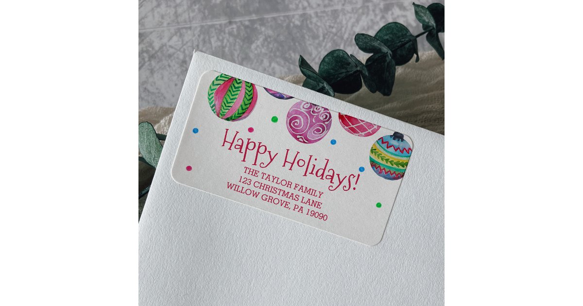 Holiday Ornament Christmas Label | Zazzle
