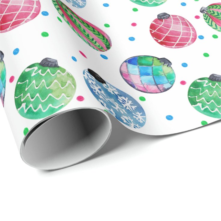 Holiday Ornament Christmas Wrapping Paper | Zazzle