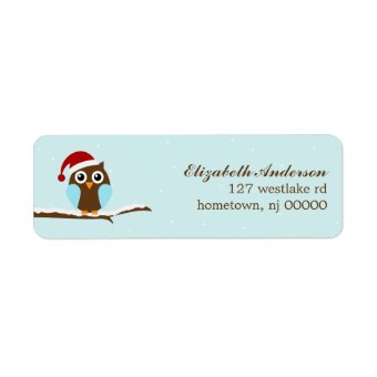 Holiday Owl Address Labels | Zazzle