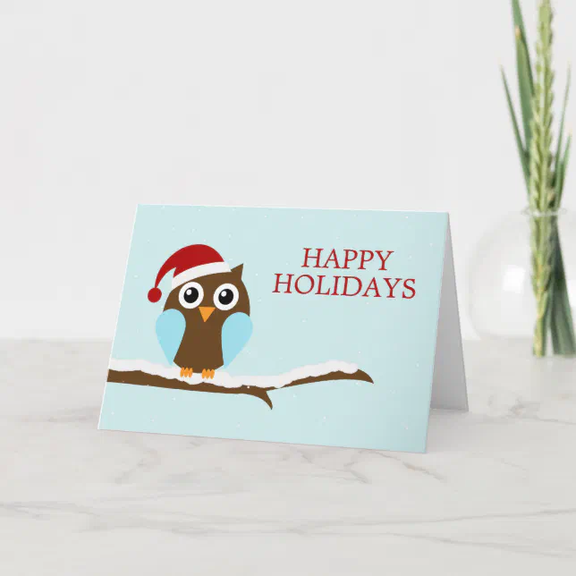 Holiday Owl Greeting Cards | Zazzle
