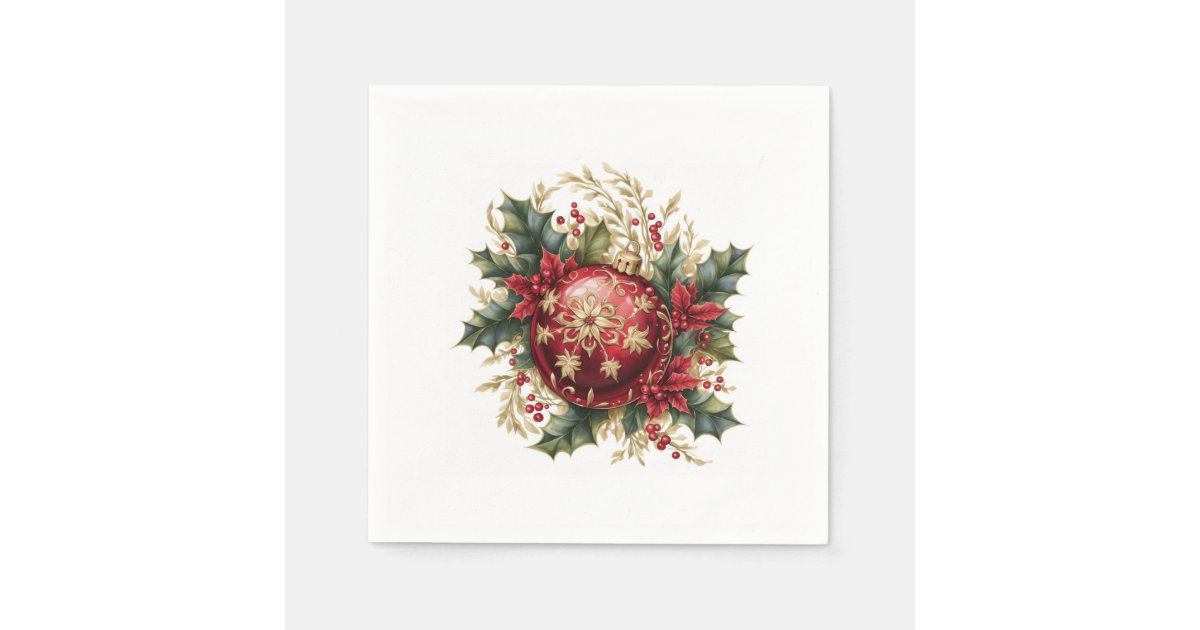 Holiday Paper Napkins | Zazzle