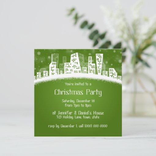 Holiday Party In The City Invitations | Zazzle