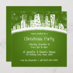 Holiday Party In The City Invitations | Zazzle