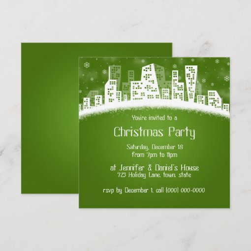 Holiday Party In The City Invitations | Zazzle