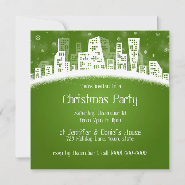 Holiday Party In The City Invitations | Zazzle