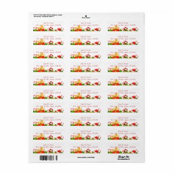 Holiday Party Invitation Return Labels | Zazzle