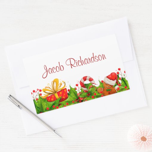 Holiday Party Invitation Stickers | Zazzle