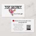 Holiday party Secret Santa Collection QR code Business Card | Zazzle
