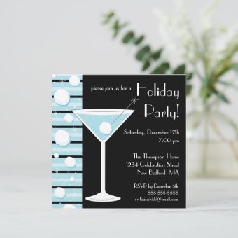 Holiday Party Snowball Cocktail Invitation | Zazzle