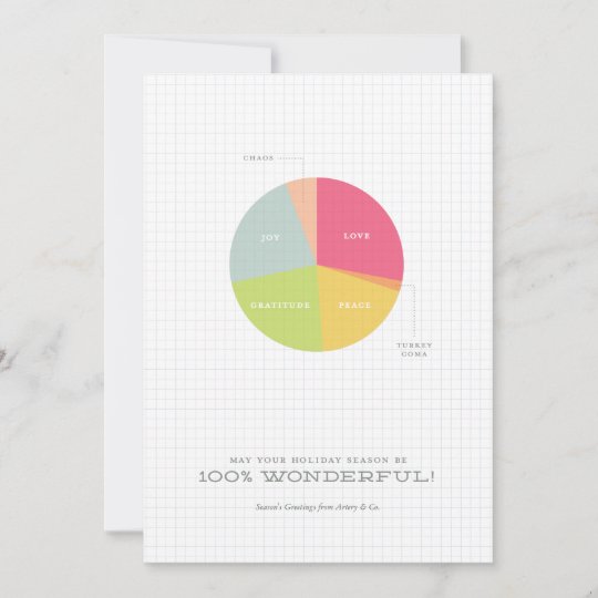 Holiday Pie Chart Corporate Christmas Card | Zazzle.com