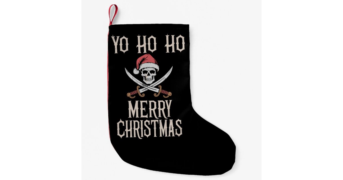 Holiday Pirate Yo Ho Ho Christmas Santa Boating Small Christmas ...