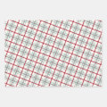 Holiday plaid red and green wrapping paper sheets | Zazzle