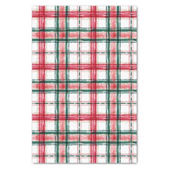 HOLIDAY PLAID Red Green Tissue Paper | Zazzle