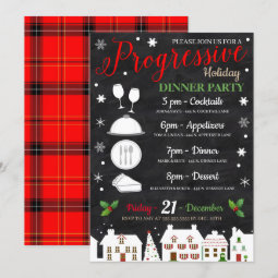 Holiday Progressive Dinner Party Invitation | Zazzle