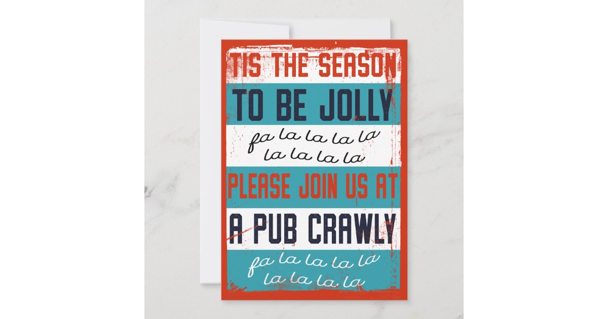 Holiday Pub Crawl / Beer Crawl Invitation | Zazzle
