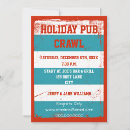 Holiday Pub Crawl / Beer Crawl Invitation | Zazzle