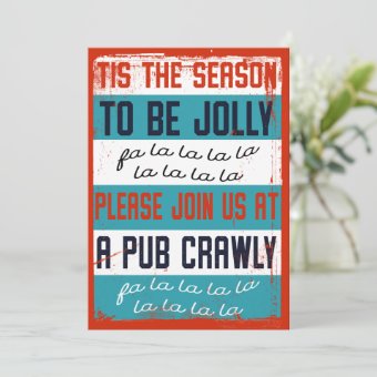 Holiday Pub Crawl / Beer Crawl Invitation | Zazzle