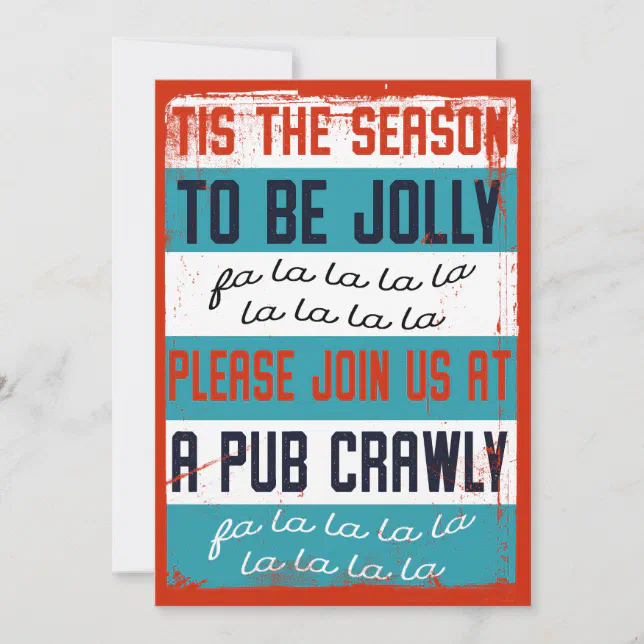 Holiday Pub Crawl / Beer Crawl Invitation | Zazzle