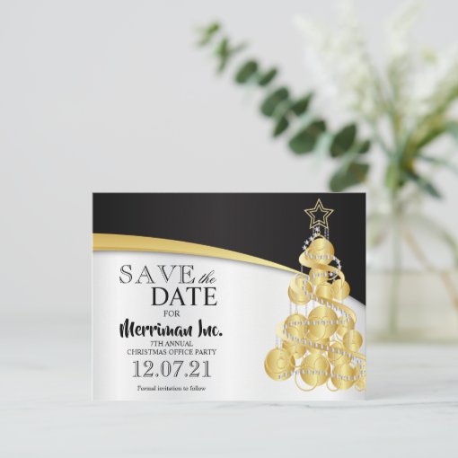 Holiday - Save the Date - Office Party Postcard | Zazzle