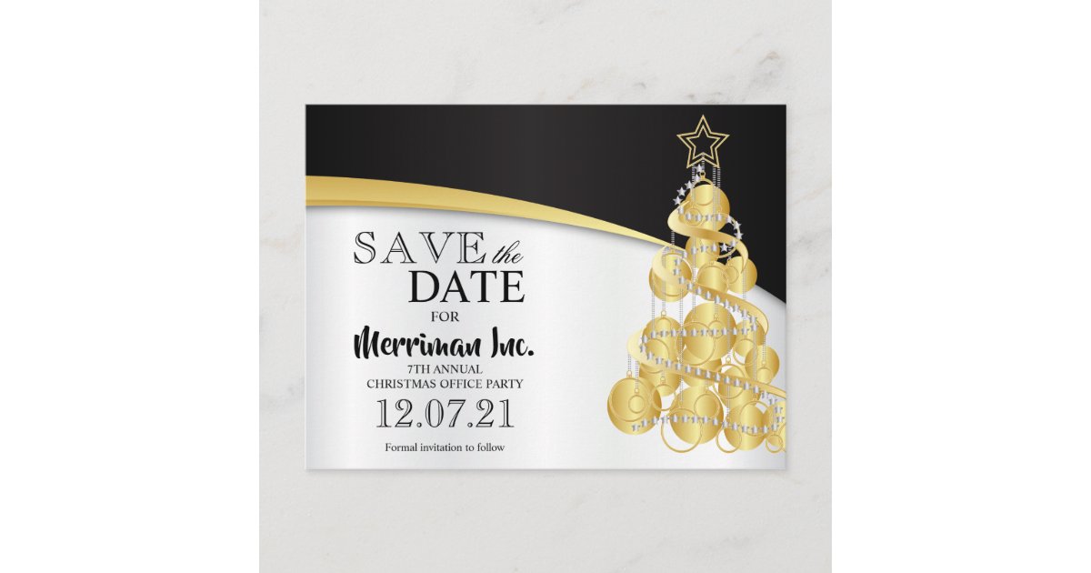 Holiday - Save the Date - Office Party Postcard | Zazzle