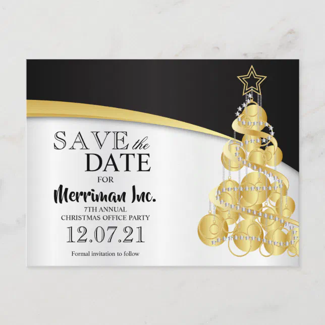Holiday - Save the Date - Office Party Postcard | Zazzle