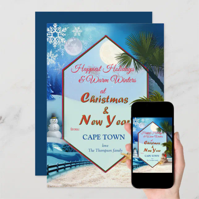 Holiday Seasons at Winter and Summer Invitation | Zazzle