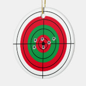 Holiday Shooting Target Gun Shooter Christmas Ceramic Ornament | Zazzle