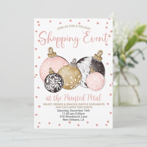 Holiday Shopping Event Invitation | Zazzle
