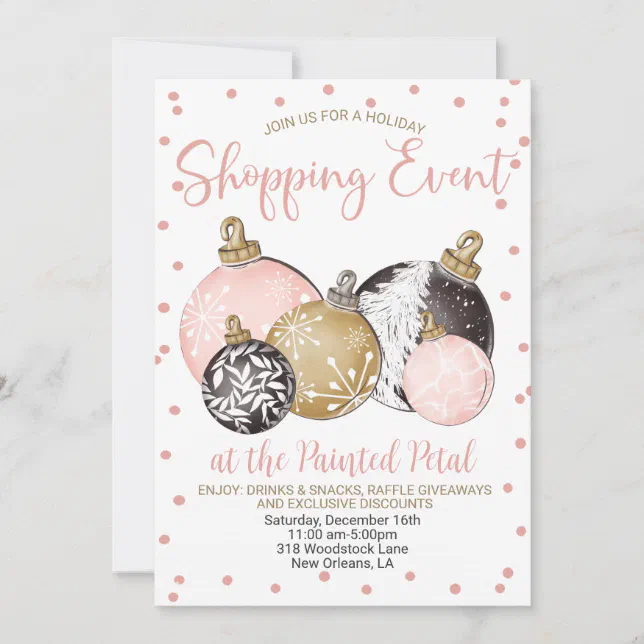 Holiday Shopping Event Invitation | Zazzle