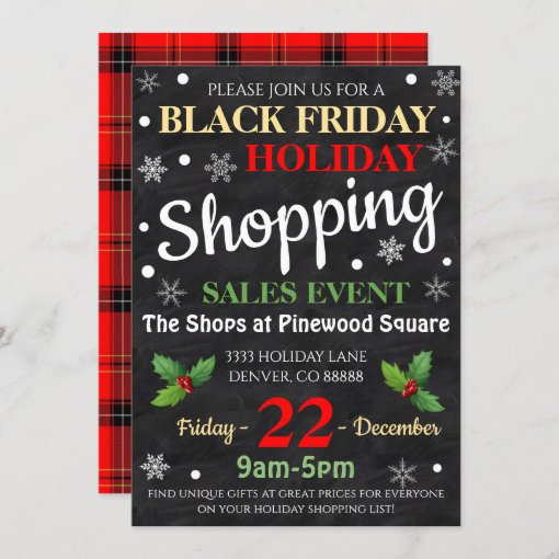 Holiday Shopping Invitation | Zazzle