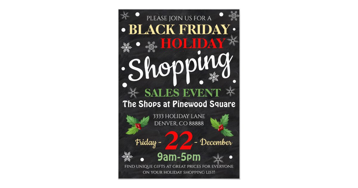 Holiday Shopping Invitation | Zazzle.com