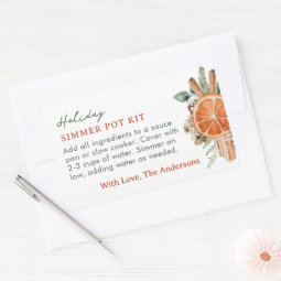 Holiday Simmer Pot Kits Stovetop Potpourri Label | Zazzle