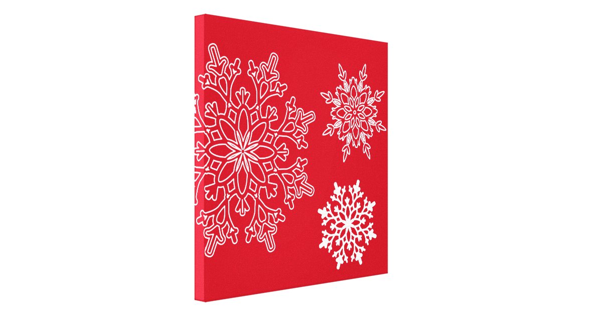 Holiday Snowflakes Canvas Art | Zazzle