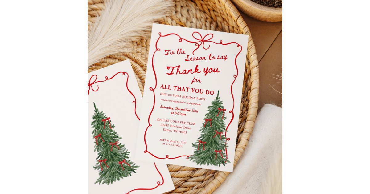 Holiday Staff Appreciation Christmas Party Invitation | Zazzle