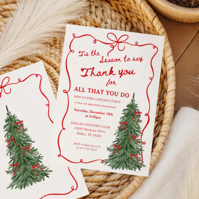 Holiday Staff Appreciation Christmas Party Invitation | Zazzle