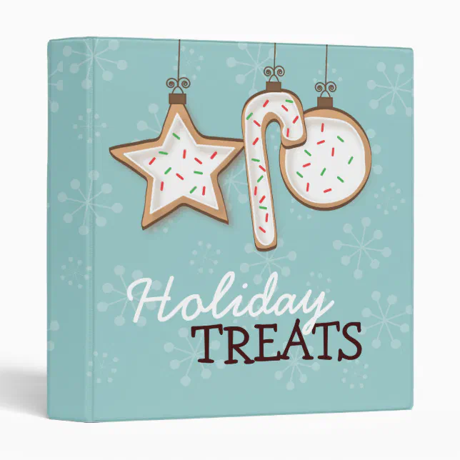 Holiday Sugar Cookie Trio Treats Recipe Binder | Zazzle