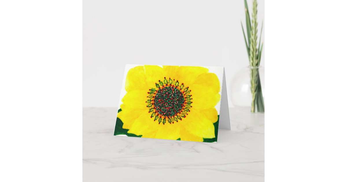 Holiday Sunflower Christmas Card | Zazzle