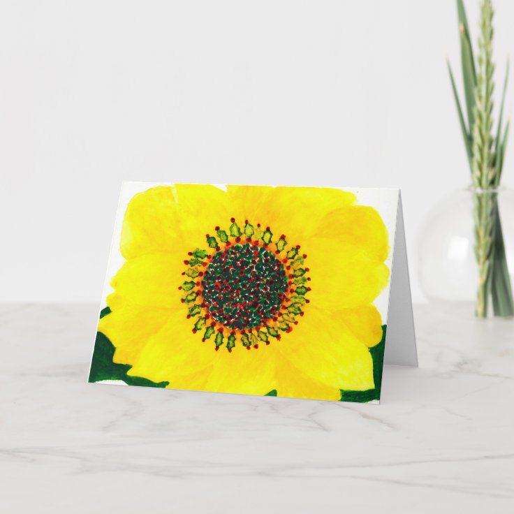 Holiday Sunflower Christmas Card | Zazzle