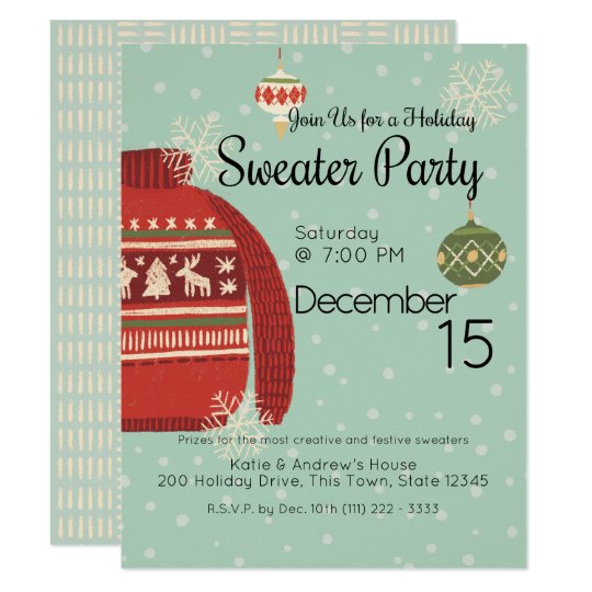 Holiday Sweater Party Invitation | Zazzle.com