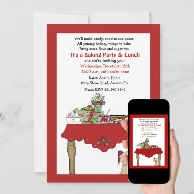Holiday Table Invitation | Zazzle