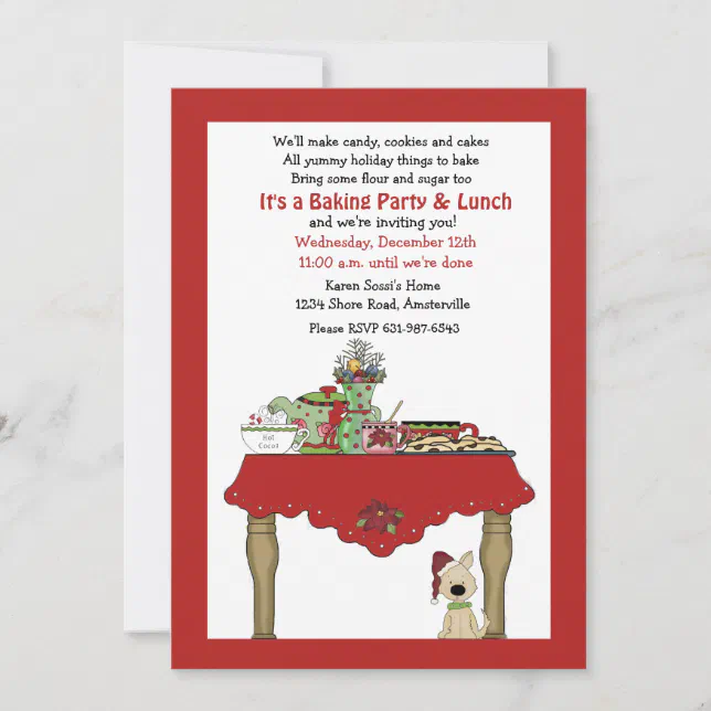 Holiday Table Invitation | Zazzle