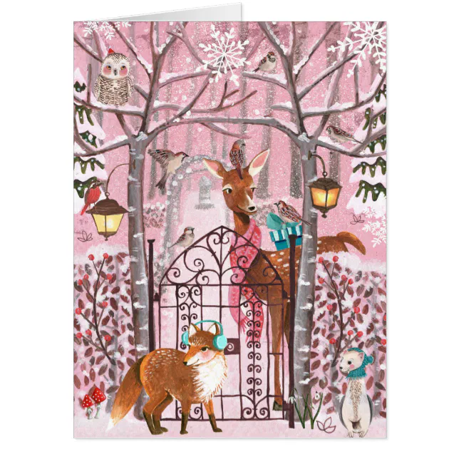 Holiday | Winter Animals | Big Greetings Card | Zazzle