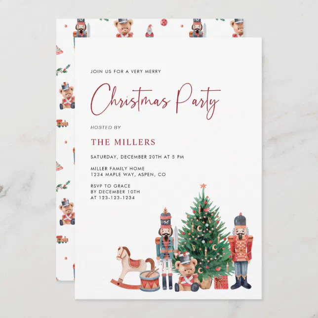 Holiday Winter Christmas Party Invitation | Zazzle