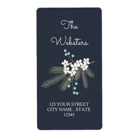 Holiday Wishes Christmas Return Address Label | Zazzle.com