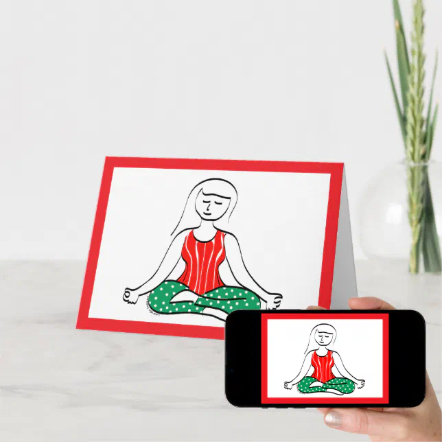 Holiday Yoga Card | Zazzle
