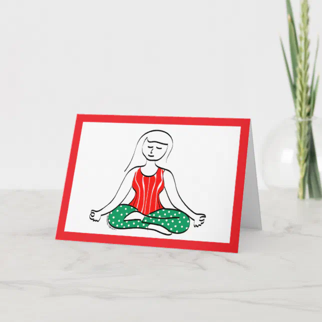 Holiday Yoga Card | Zazzle