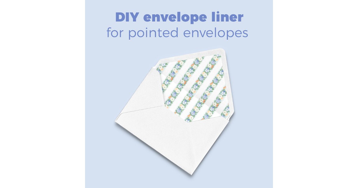 Holidays Botanical Pointed Flap 40 Envelope Liners Notepad | Zazzle