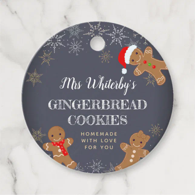 Holidays | Gingerbread Cookies | Ingredients | Favor Tags | Zazzle
