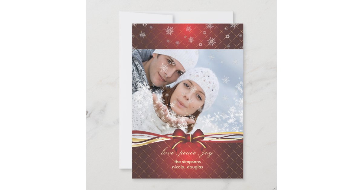 Holidays photocards, customize your text (back) holiday card | Zazzle